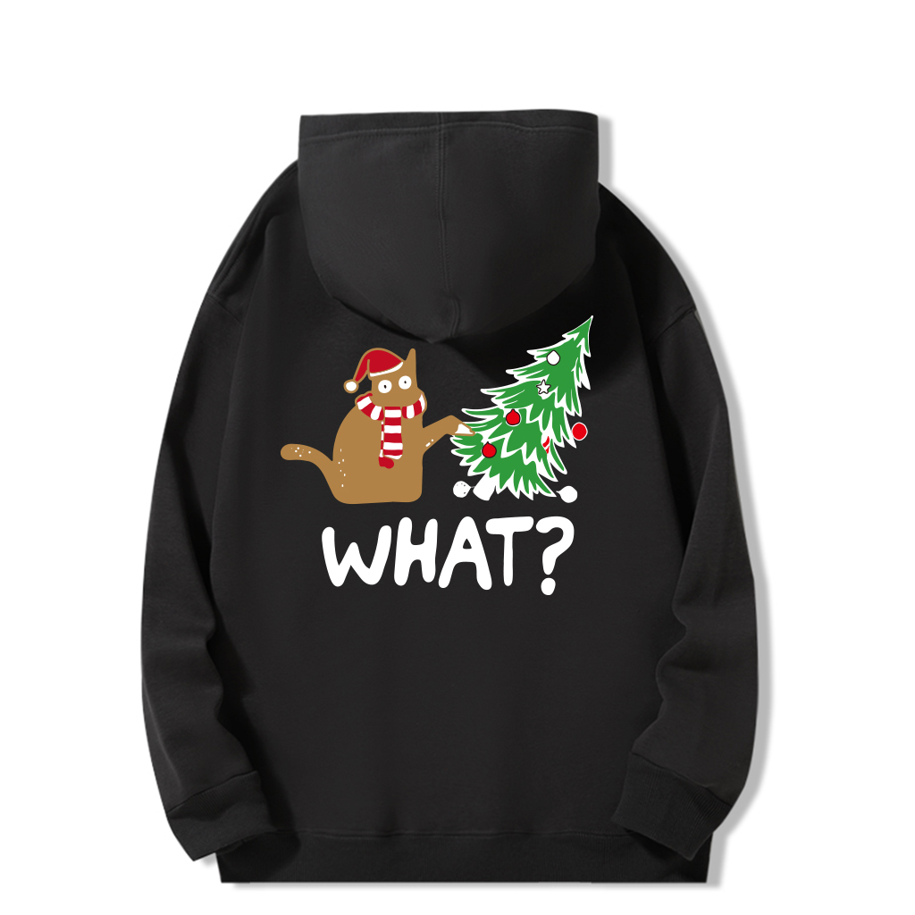 ZeitStitch WHAT? Christmas Cat Mischief Hoodie – ZeitStitch